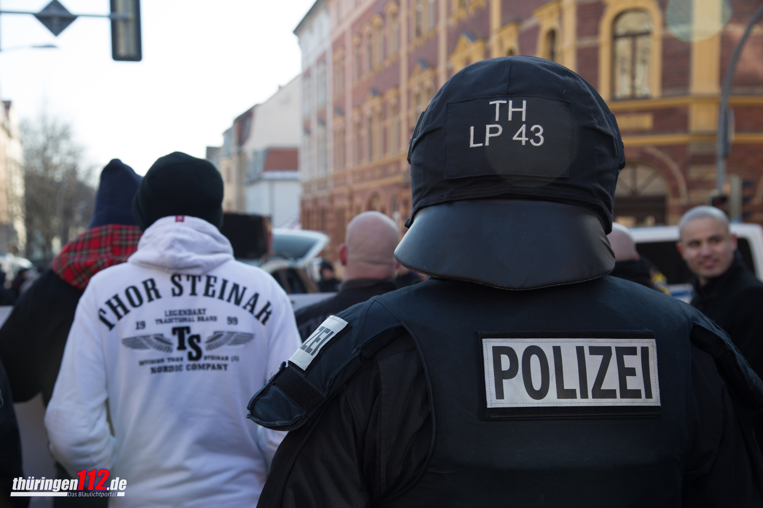 Großeinsatz der Polizei anlässlich mehrerer Demonstrationen in Weimar ...